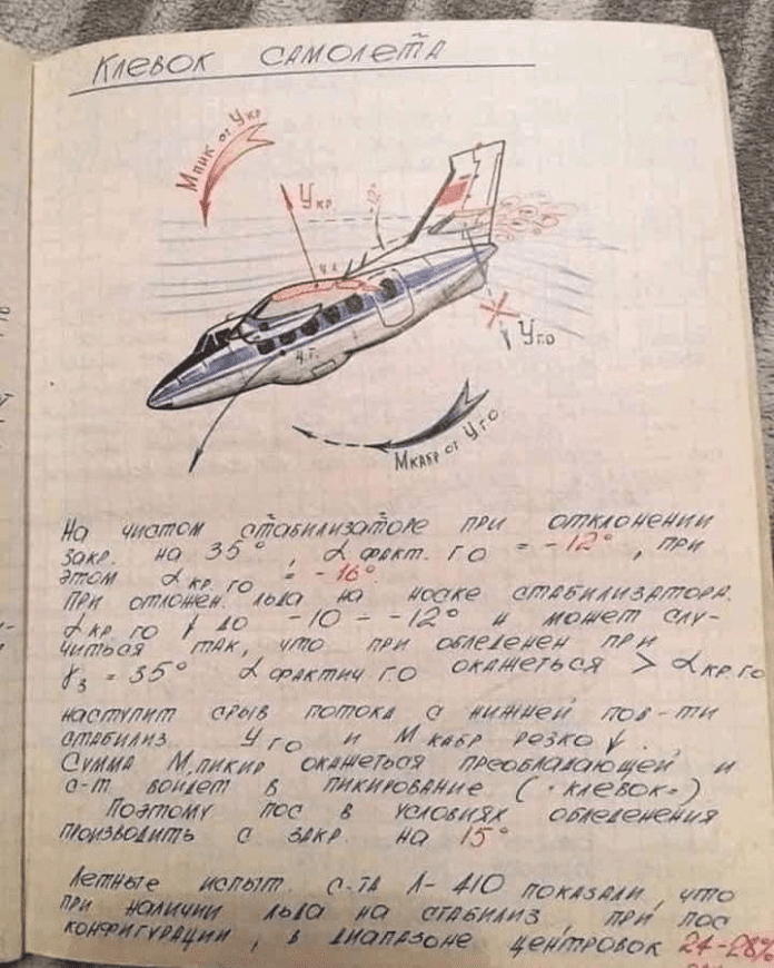 Notebook of a Soviet student in 1989 - Aeropeep