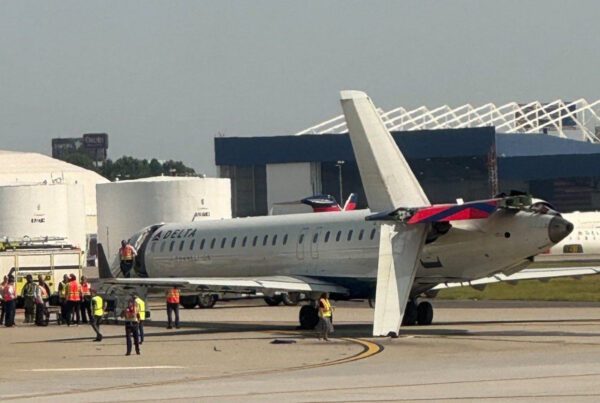 Two Delta Airlines aircraft were involved in a collision on the taxiway ...