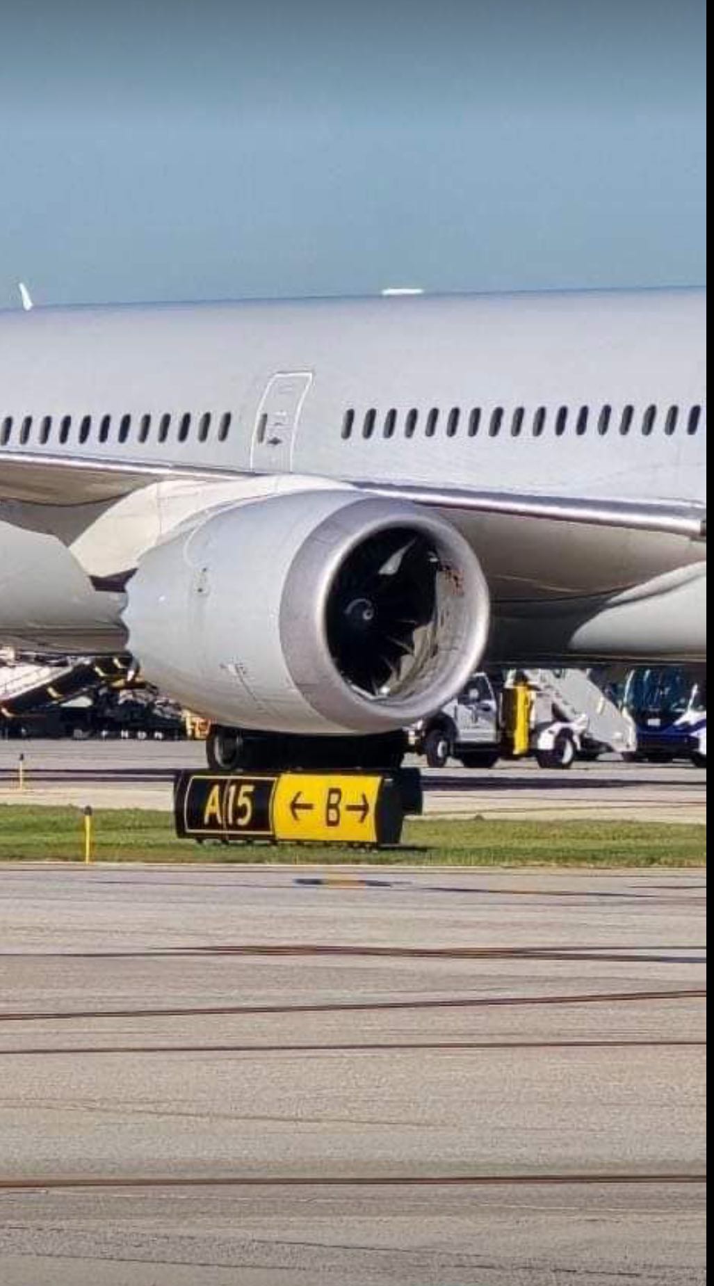 2018 built American Airlines Boeing 787-9 plane (N834AA) has suffered ...